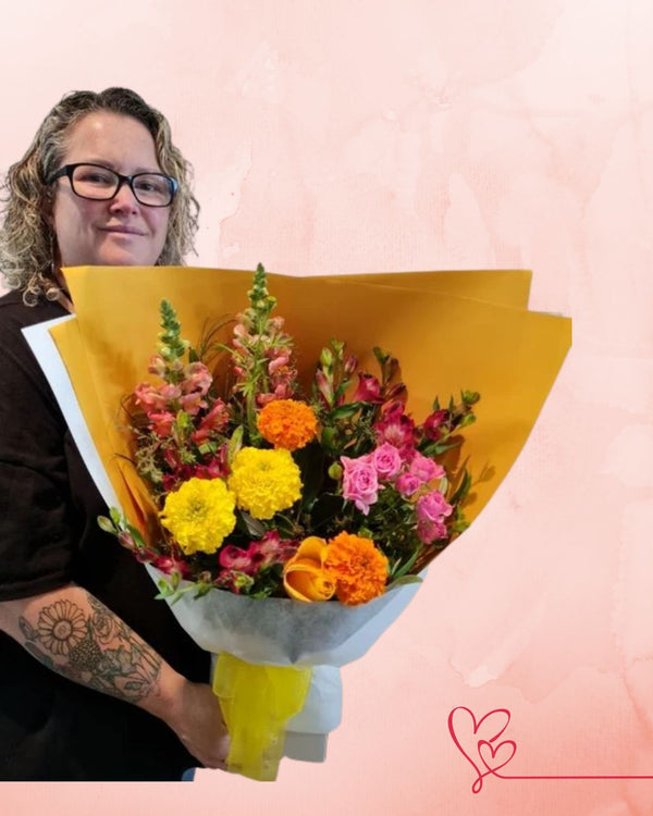 Rainbow palette bouquet (v) – Florist Ilene NZ